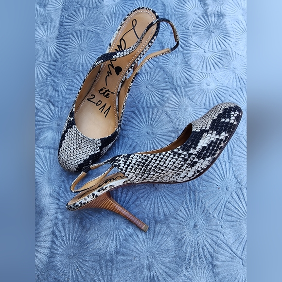 Lanvin | Shoes | Lanvin Snake Skin Python Slingback Stiletto Heels 395 ...